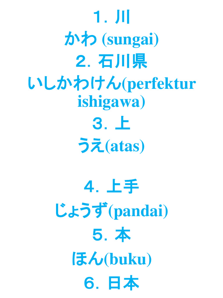 Latihan Kanji Slide | PDF