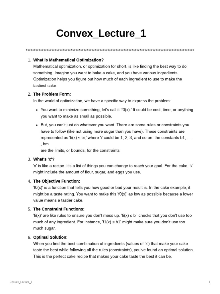 Convex Lecture 1 | Download Free PDF | Least Squares | Linear Programming