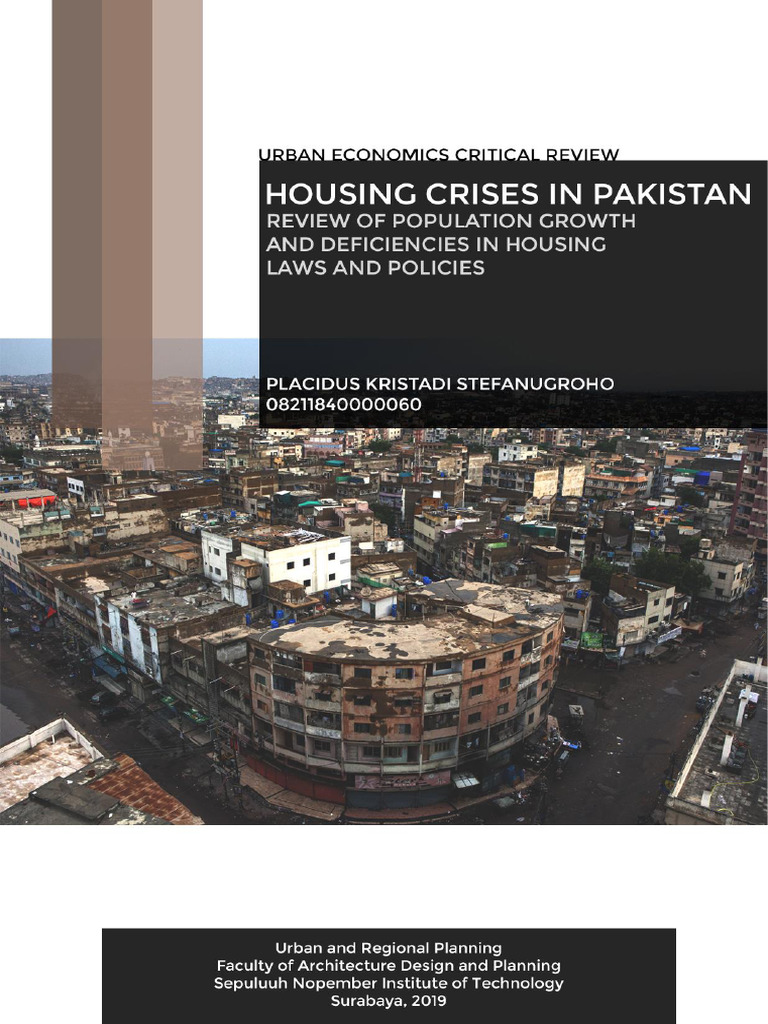 Critical Review of Housing Crises in Pakistan: Review of Population ...