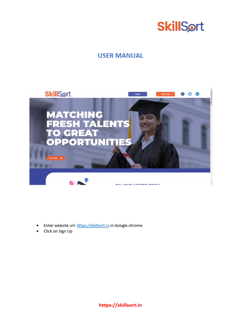 Skillsort User Manual for Students | PDF | Computers