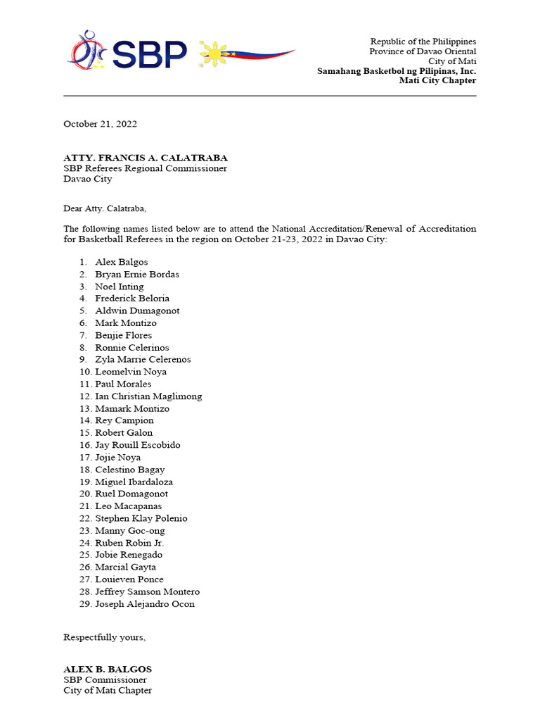 Atty. Francis A. Calatraba: Republic of The Philippines Province of ...