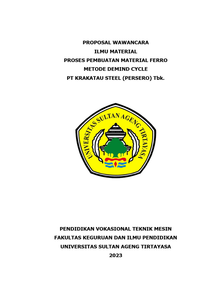 Proposal Wawancara Ilmu Material | PDF
