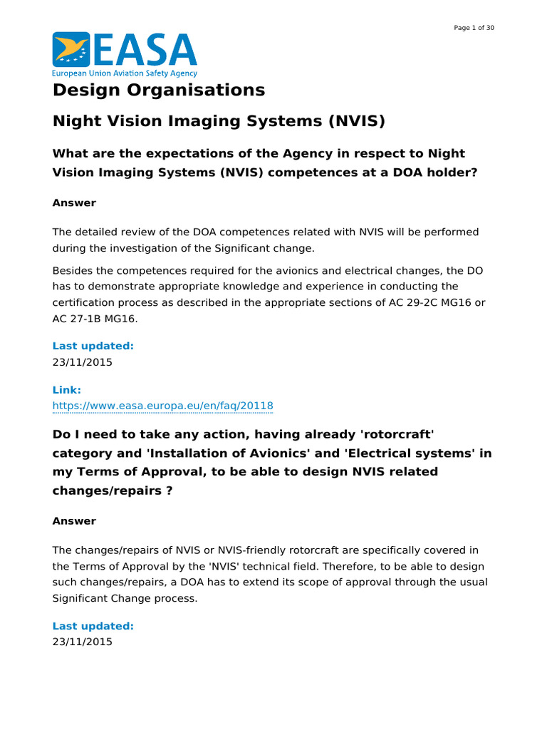 EASA Design Organisation Approval Guide | PDF | Aviation | Transport
