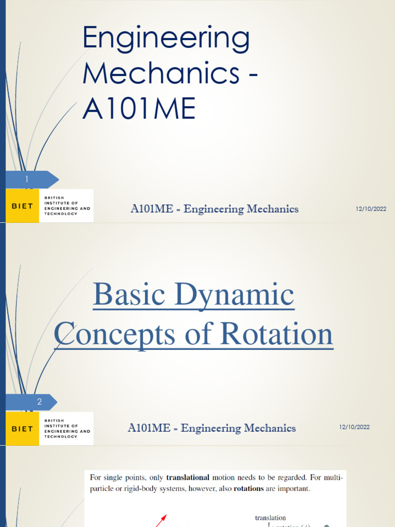 Lecture 4 | PDF | Torque | Rotation Around A Fixed Axis