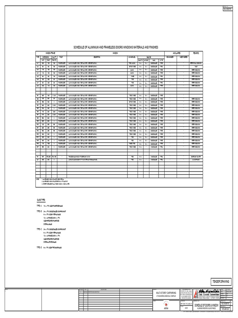 918 - AR - (36) Schedule of Doors & Windows | PDF | Window | Door