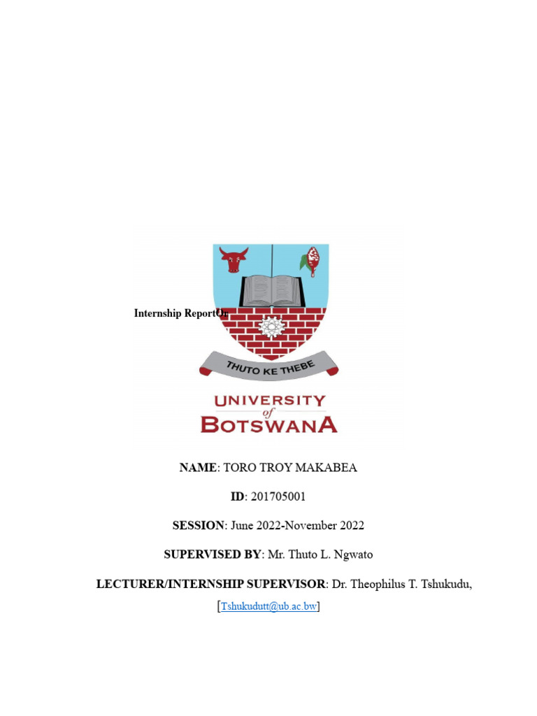 Internship Report: Scottish Livingstone Hospital | PDF | Health Care ...