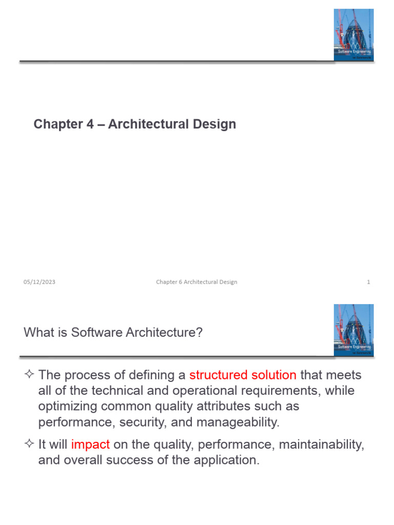 Chapter 4 Architectural and GUI Design | PDF | Software Architecture | Model–View–Controller