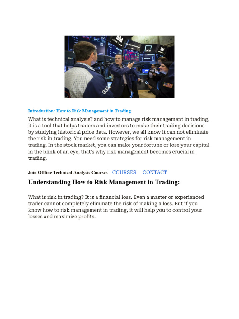 Effective Risk Management in Trading | PDF | Technical Analysis | Risk