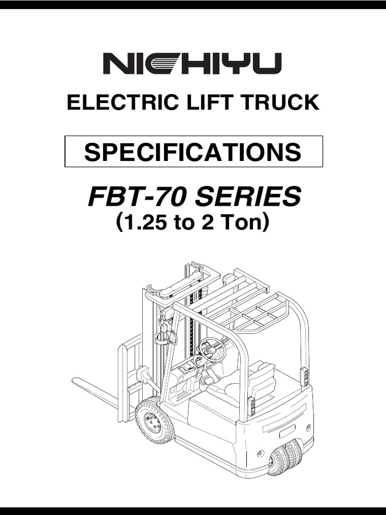 FBT 70 Specification Sheet (LC 500mm) | PDF | Forklift | Automotive ...