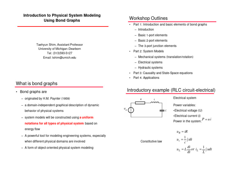 Bond Graph Shim W2 1 Pdf Mechanical Engineering Materials Science