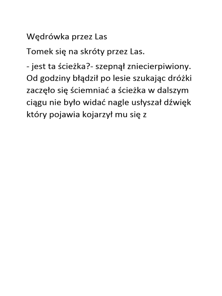 Wędrówka Przez Las | PDF