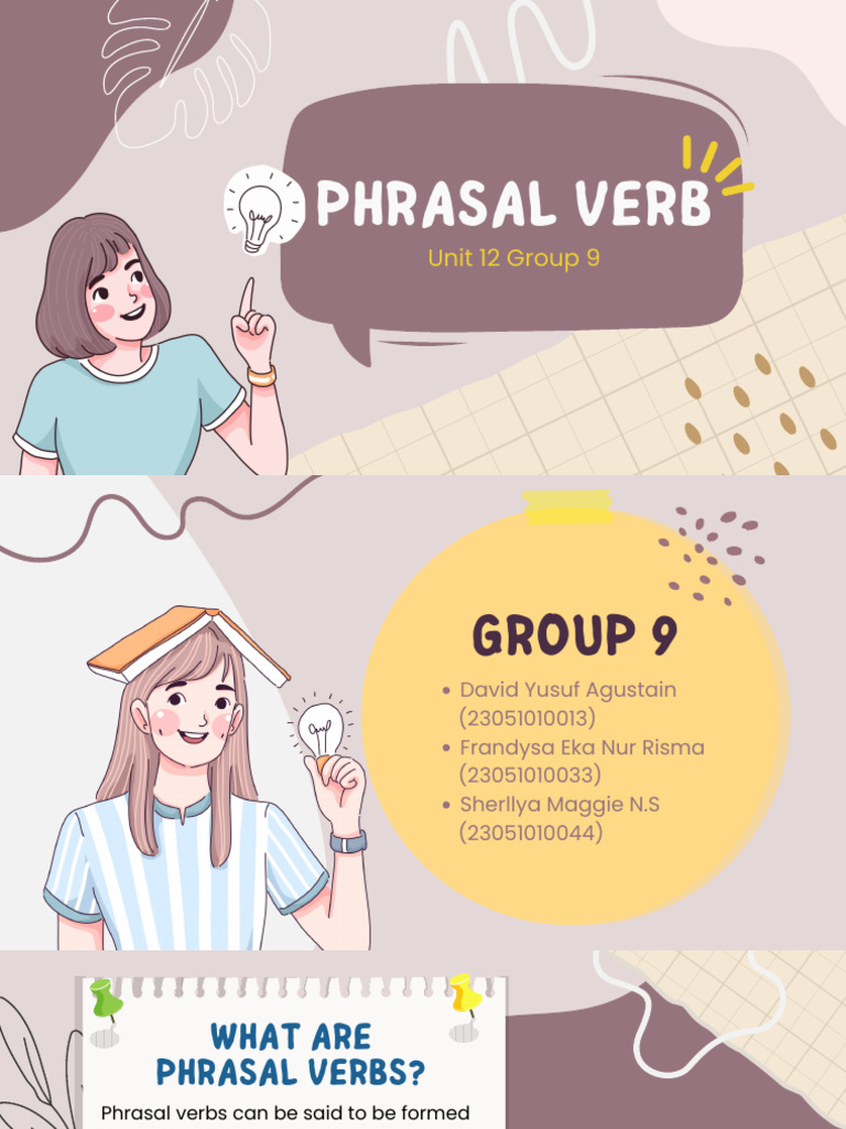 Unit 12 Phrasal Verb Presentation | PDF | Verb | Grammar