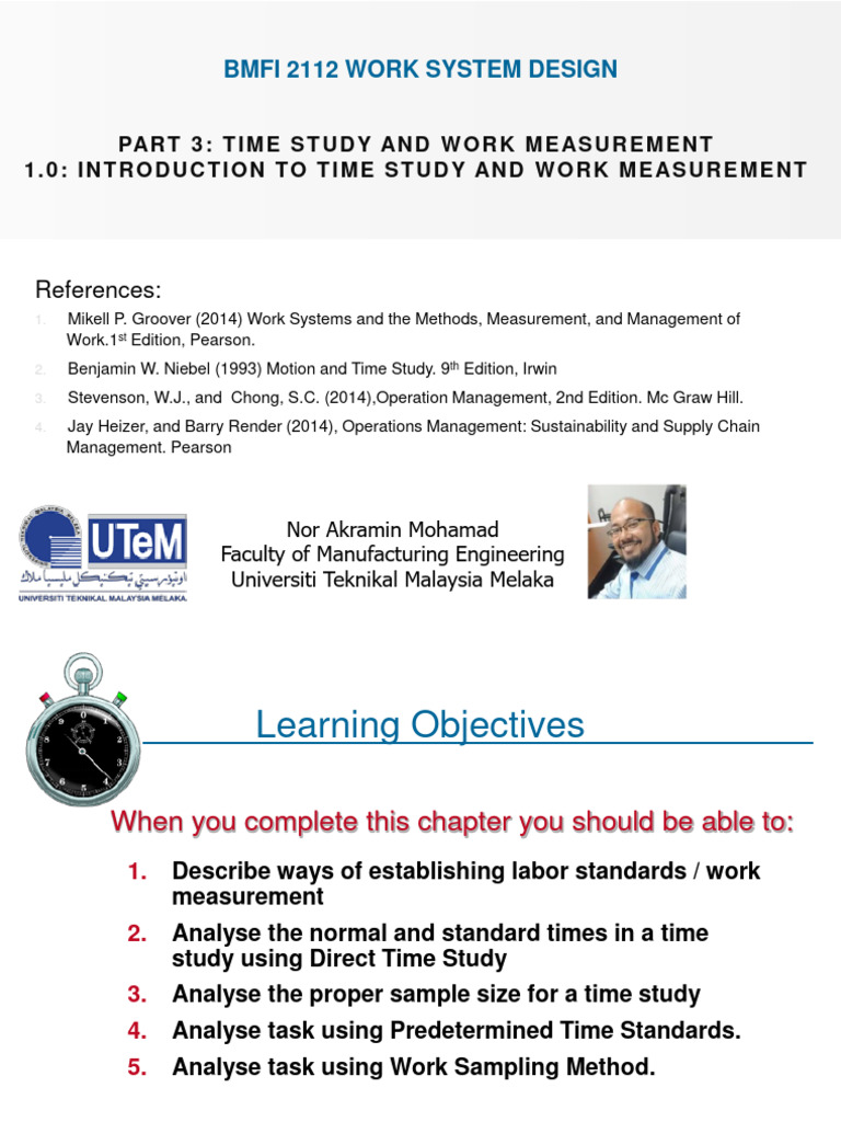 Ch1-Intro Time Study | PDF | Accuracy And Precision | Measurement