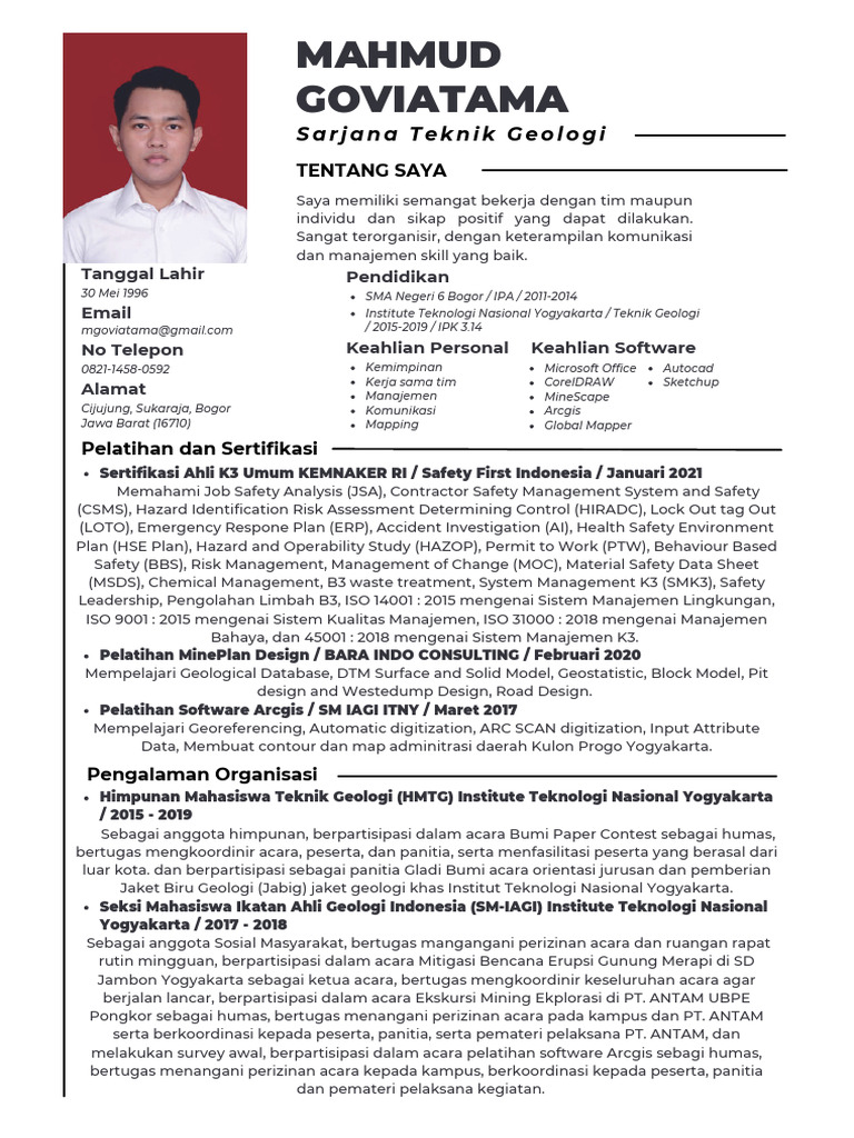 CV Mahmud Goviatama | PDF