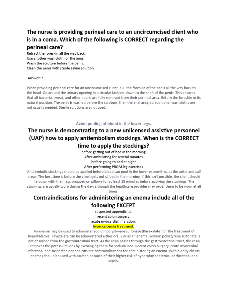 Nclex Question With Rationale 1 | PDF | Dentures | Rectum