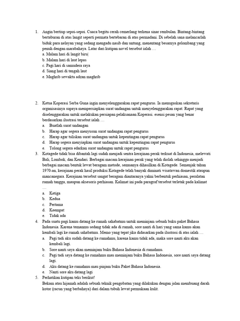 Soal B Indo Kls 12 | PDF