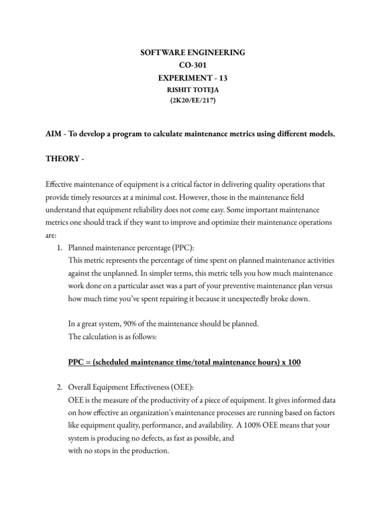 Experiment 13 Software Engineering Rishit Toteja 2k20 Ee 217 | PDF | Information Technology ...