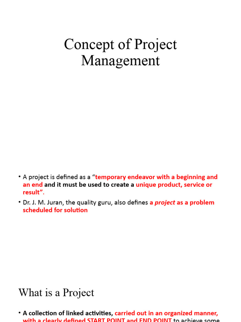 Concept of Project Management | Download Free PDF | Project Management
