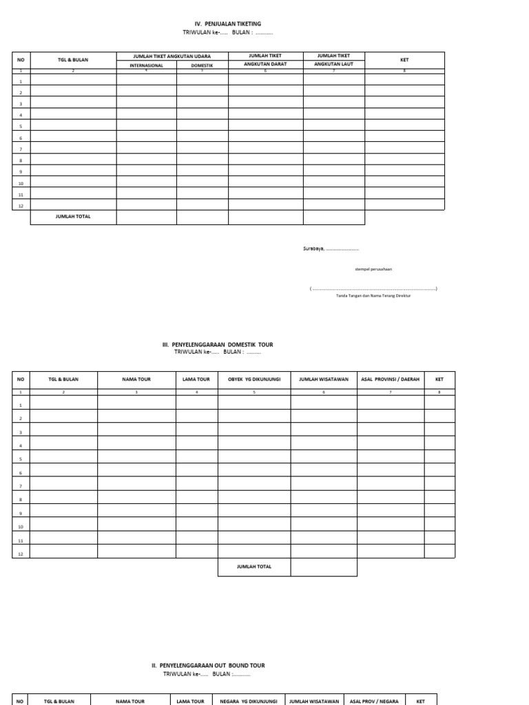 Contoh Blanko Lku Dan Data Karyawan | PDF