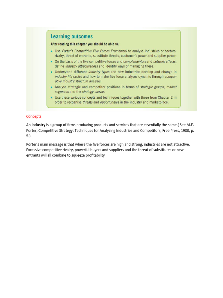 Outline of Business Strategy Assignment | PDF | Competition | Supply Chain