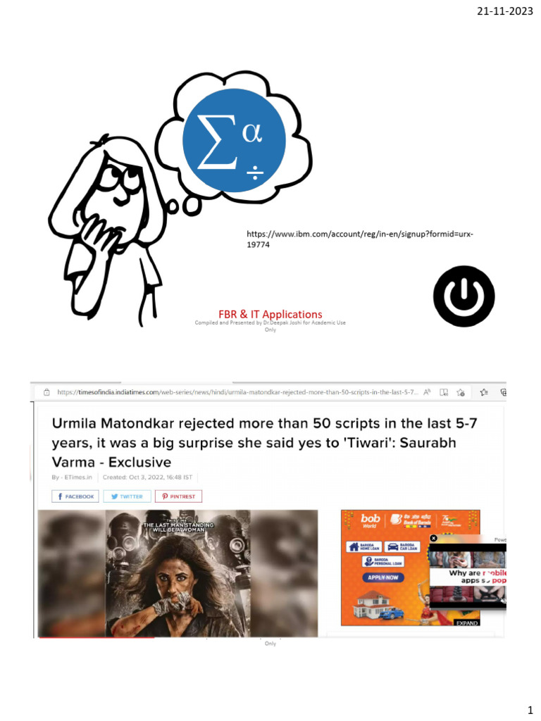 FBR & IT Applications: Compiled and Presented by DR - Deepak Joshi For Academic Use Only | PDF ...