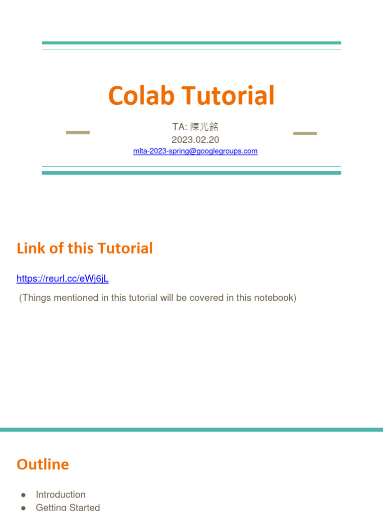 Colab Tutorial | PDF | Computer File | Graphics Processing Unit