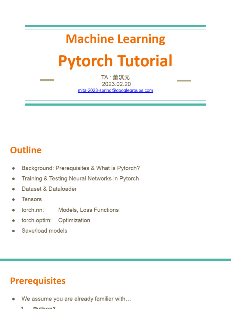 Pytorch Tutorial 1 Rev 1 | PDF | Artificial Neural Network | Mathematical Optimization