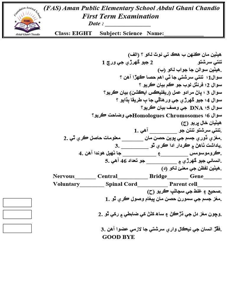 Class 8th Question Science Paper | PDF