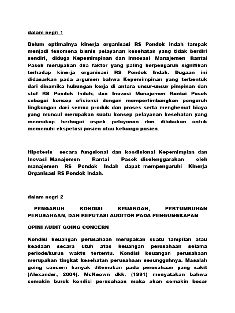 Contoh Hipotesis | PDF
