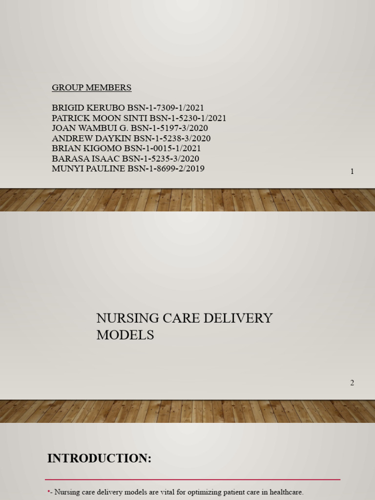 Nursing Care Delivery Models-2 | PDF | Health Care | Nursing
