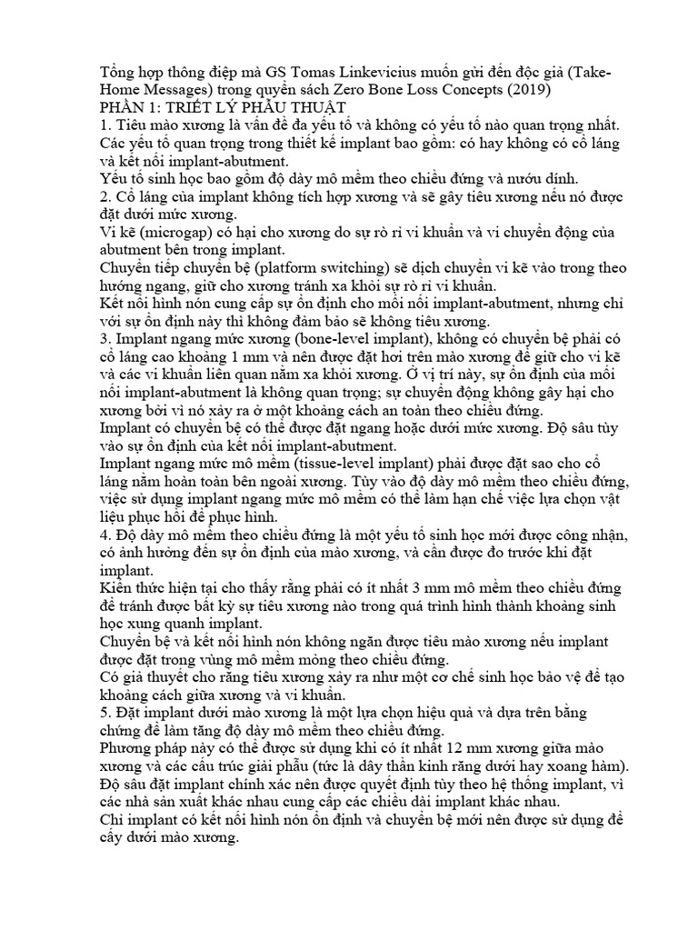 Zero Bone Loss Concepts | PDF