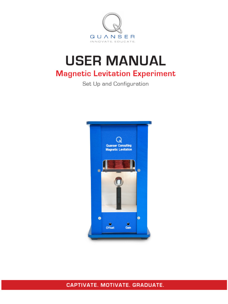 Magnetic Levitation Experiment Manual | PDF | Amplifier | Inductor