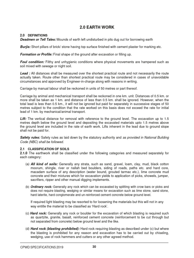 Rock Classification As Oer CPWD | PDF | Concrete | Rock (Geology)