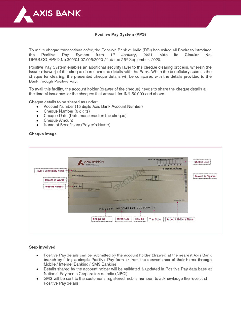 Positive Pay System | Download Free PDF | Cheque | Banks