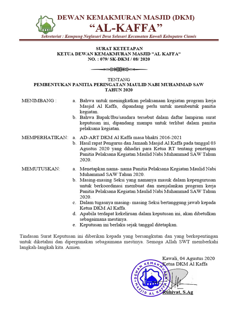 SK Panitia Maulid Nabi | PDF