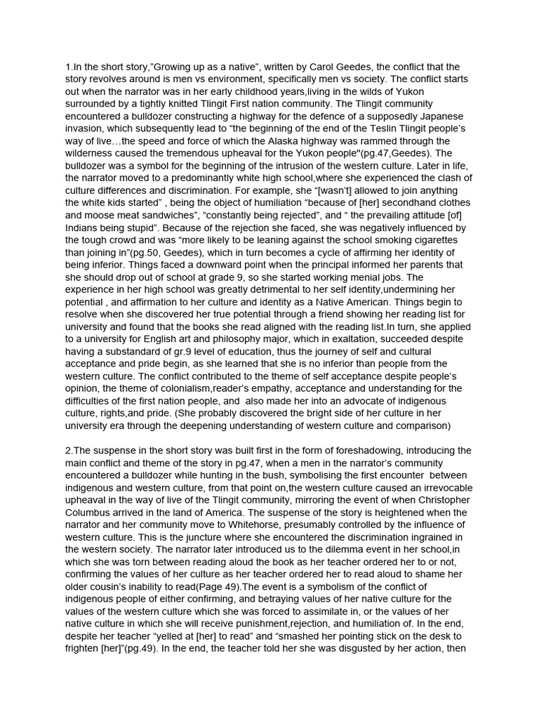 Growing Up As A Native | PDF | Indigenous Peoples