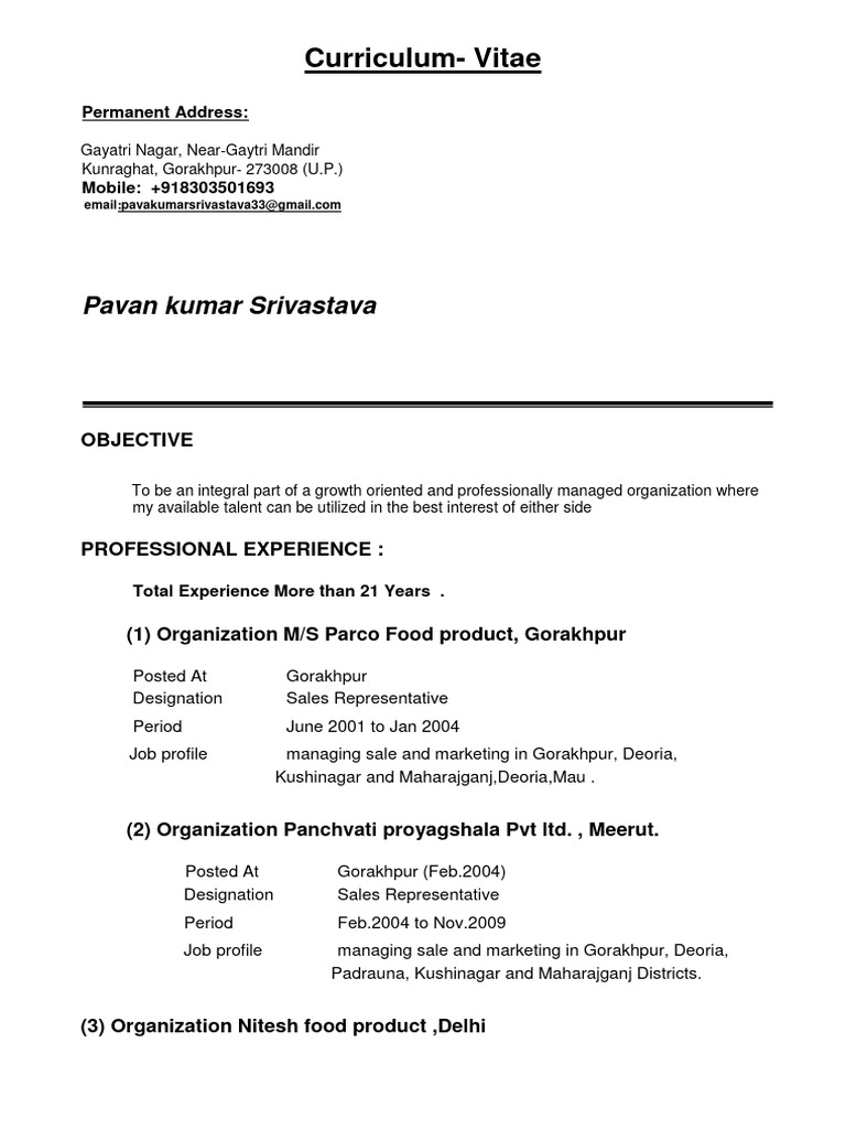 Pavan Kumar Srivastava Resume | PDF