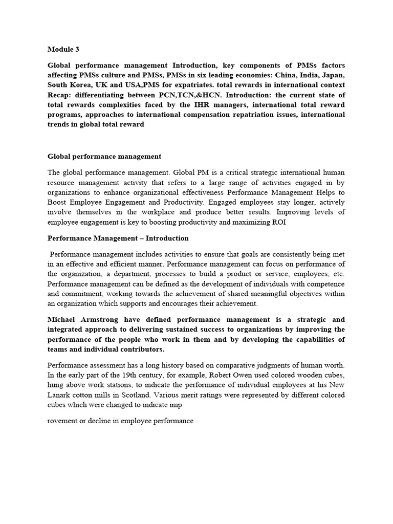 Module 3 | Download Free PDF | Performance Management | Performance Appraisal
