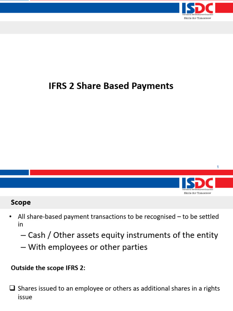 IFRS 2 - Share Based Payments | PDF | Option (Finance) | Fair Value