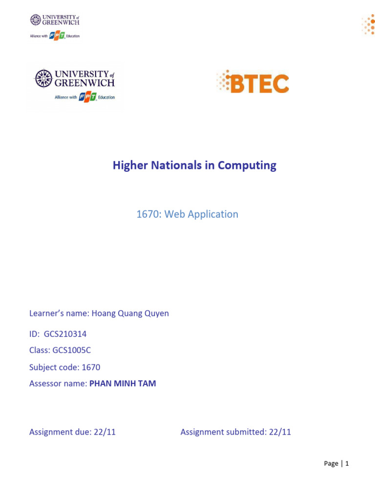 Computing Students' Assignment Guide | PDF | Bootstrap (Front End ...
