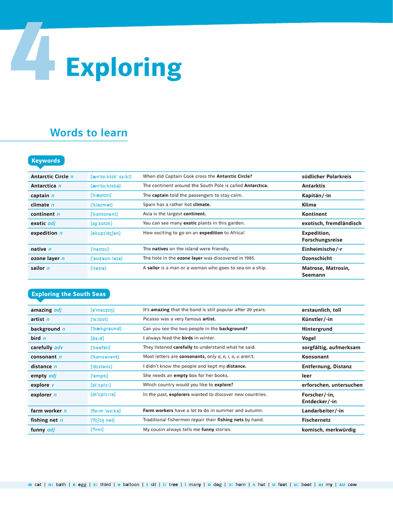OW1 LC Words To Learn U4 28-30 ES Digione | PDF | Antarctica