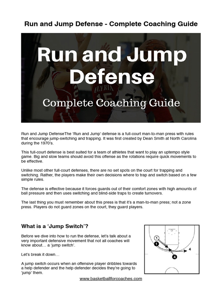 Run and Jump Defense Coaching Guide | PDF | Basketball Positions ...