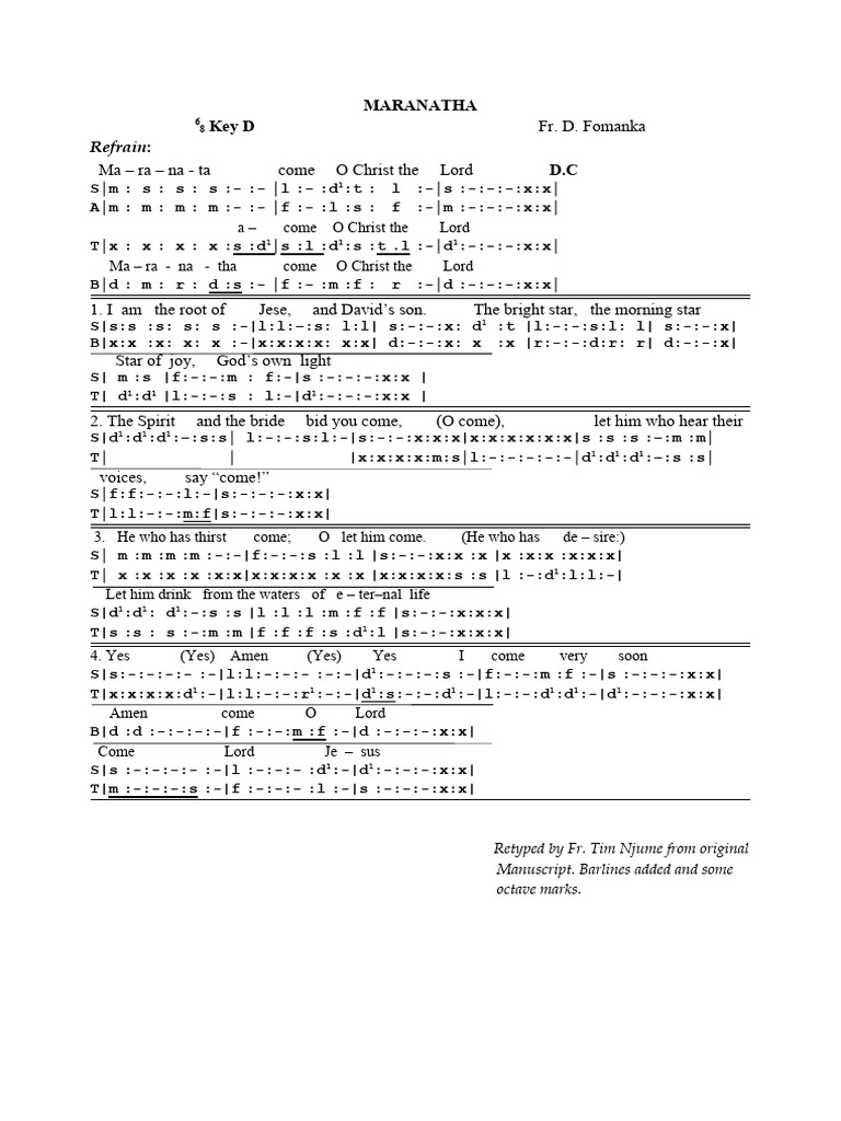 Maranatha Pdf