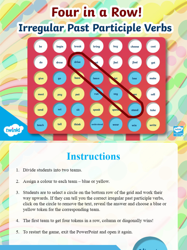 ESL Irregular Verbs Game | PDF | Career & Growth | Language Arts ...
