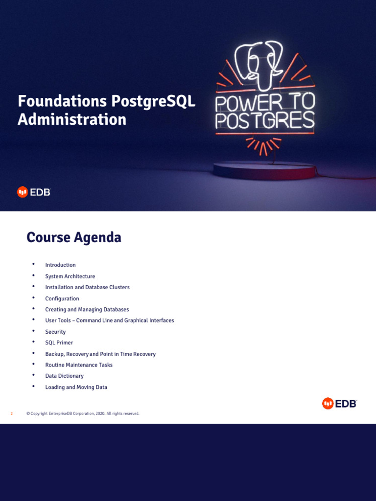 Foundations PostgreSQL Administration 13 | PDF | Postgre Sql ...
