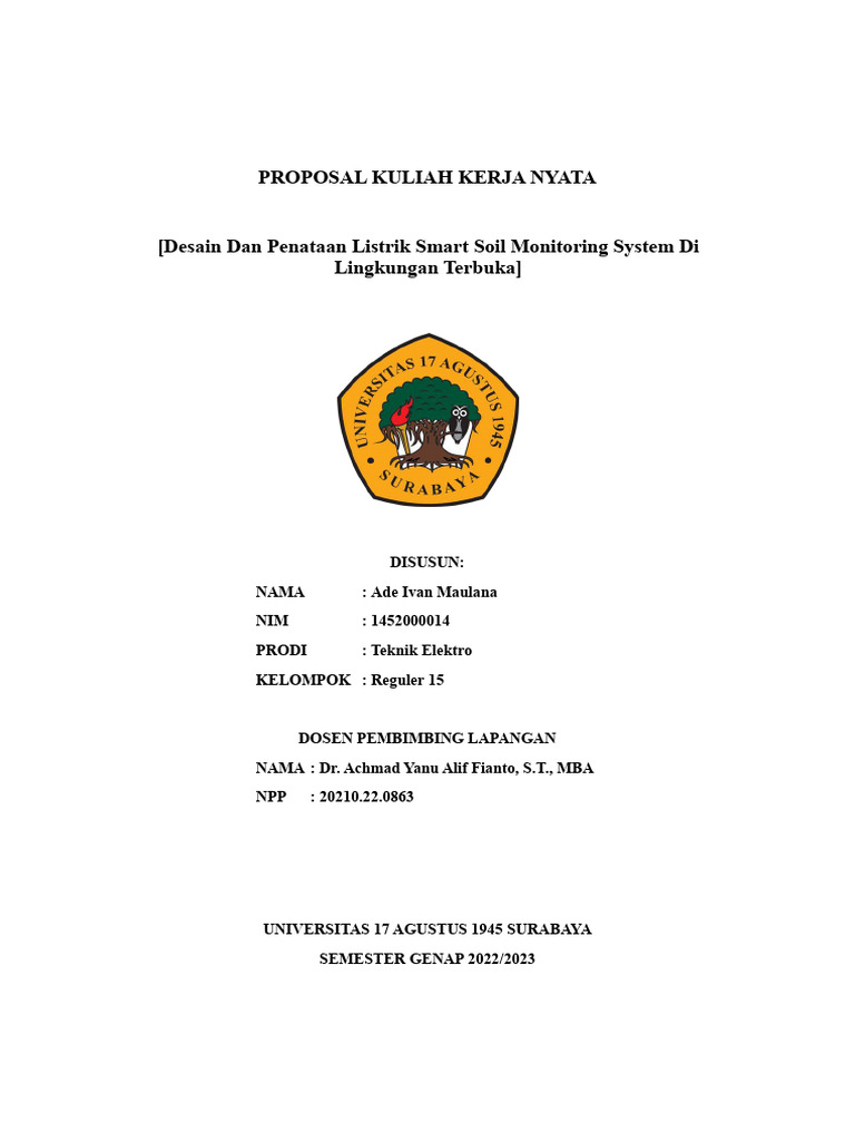Ade Ivan Maulana - Proposal Individu KKN IoT | PDF Ade Ivan Maulana - Proposal Individu KKN IoT | PDF