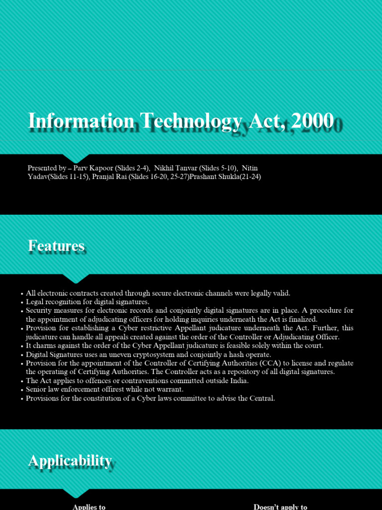 Lab PPT It Act 2000 | PDF | Appeal | Public Key Cryptography