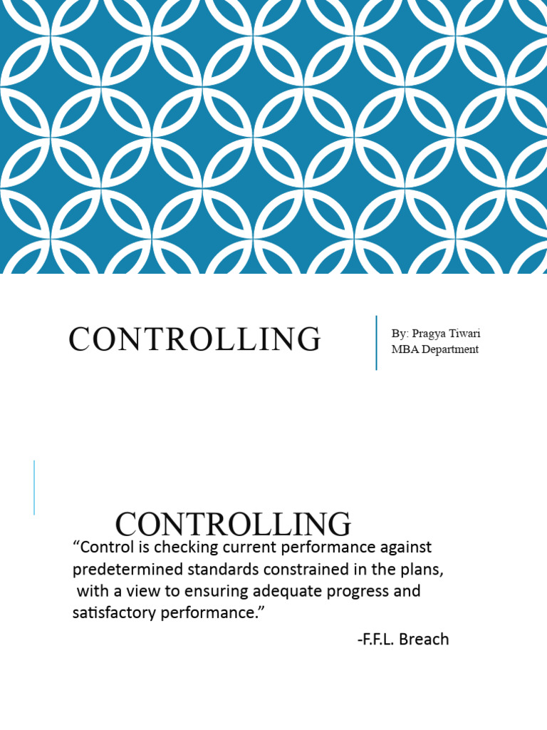 Unit 5 Controlling MF | PDF | Internal Control | Performance Indicator