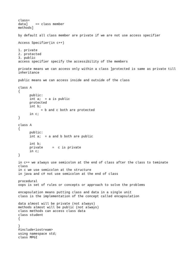 CPP Third | PDF | Class (Computer Programming) | C++
