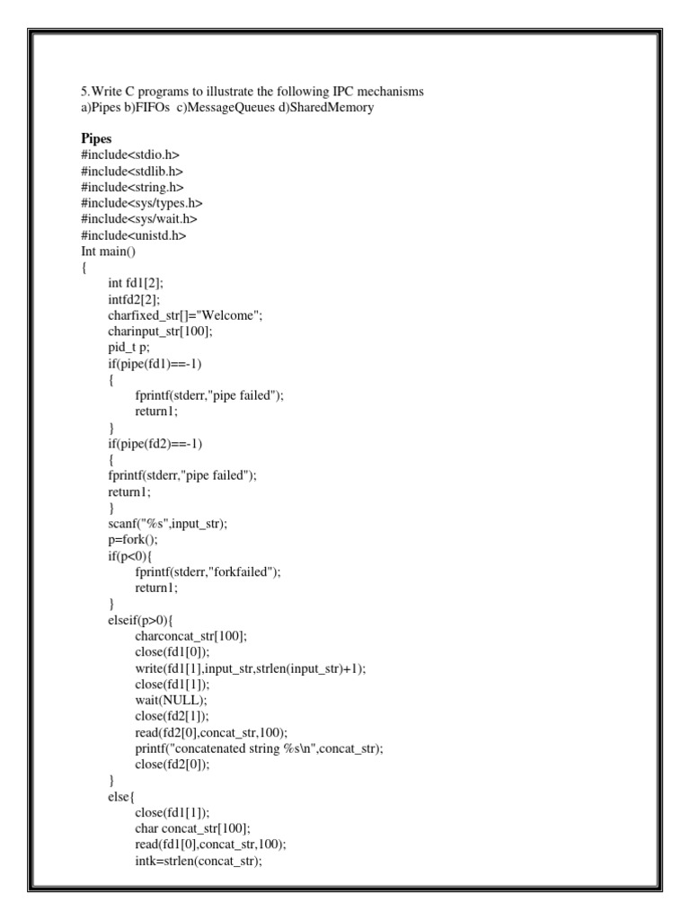 IPC in C: A Guide for Developers | PDF | Computer Programming | Computing